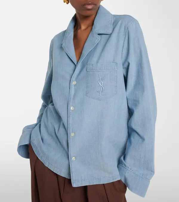 Saint Laurent Cassandre Denim Shirt