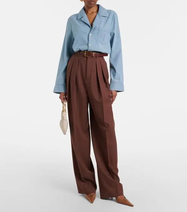 Saint Laurent Cassandre Denim Shirt