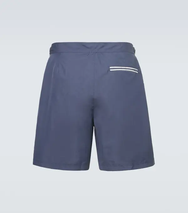 Brunello Cucinelli Logo Swim Trunks - Blue