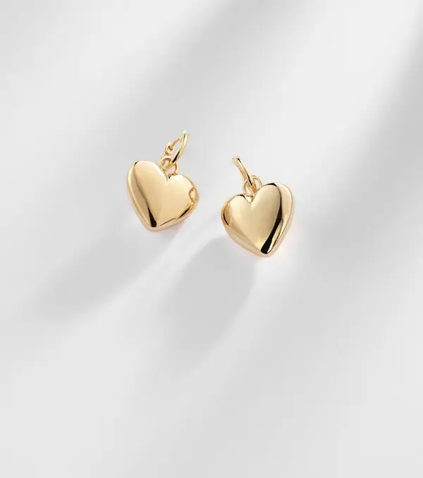 ROXANNE FIRST Puffy Heart 14kt Drop Earrings