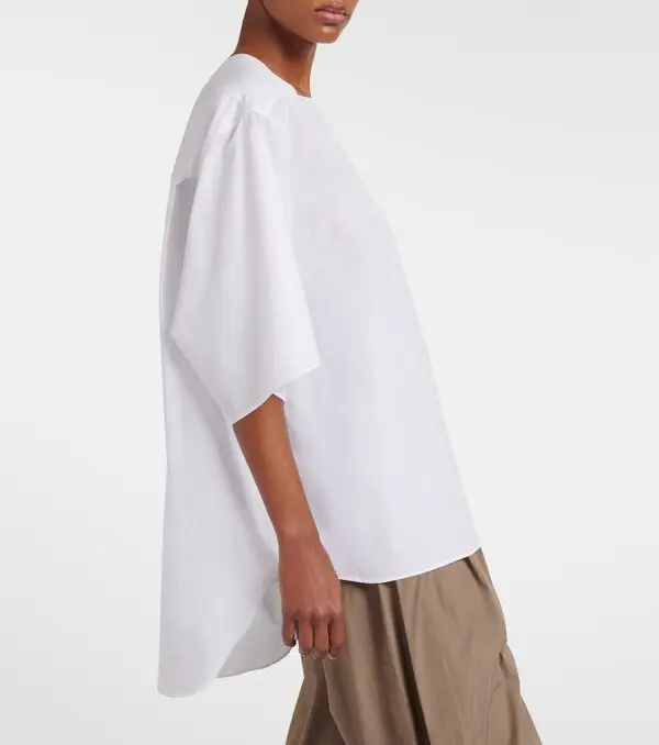 THE ROW Hamza Cotton Poplin Top