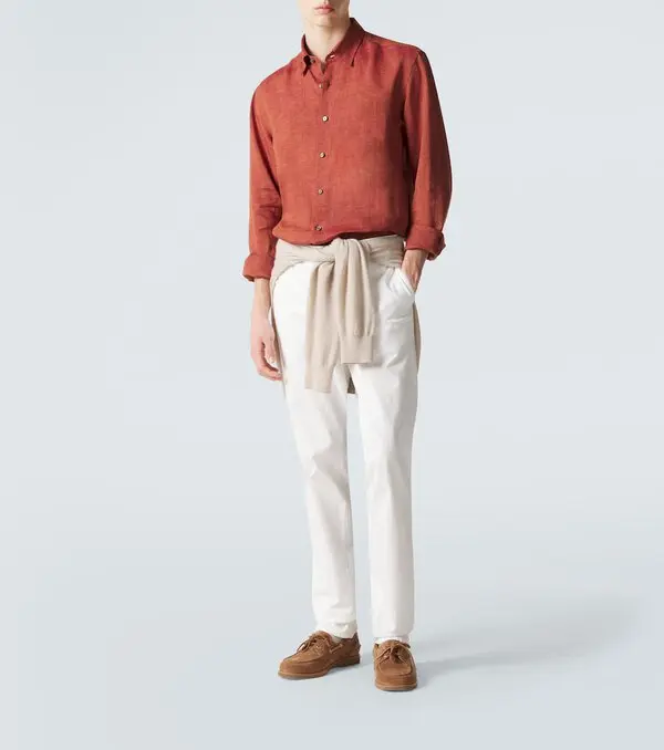 Brioni Linen Shirt - Orange