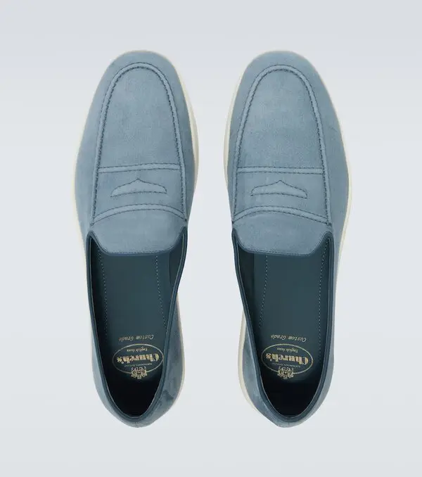 Church's Pebbles Suede Penny Loafers - Blue