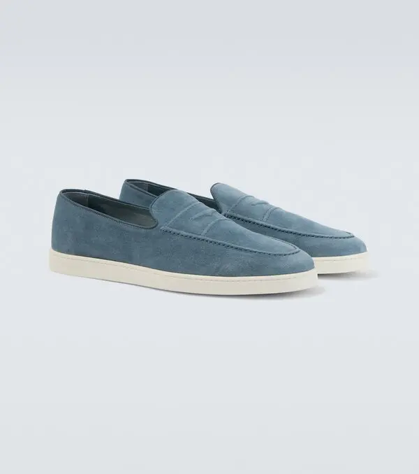 Church's Pebbles Suede Penny Loafers - Blue