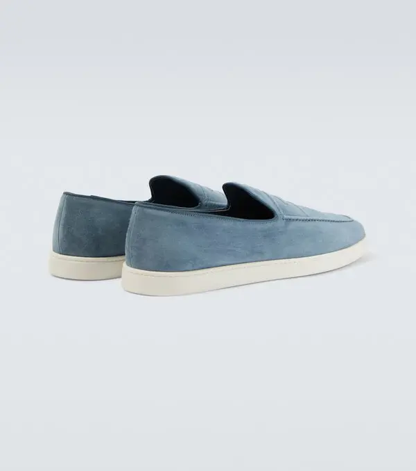 Church's Pebbles Suede Penny Loafers - Blue