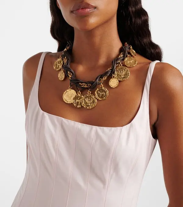Jacquemus Pièces Charm Necklace - Brown
