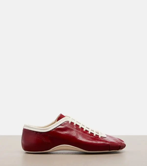 Dries Van Noten Leather Sneakers - Red