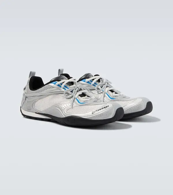 Balenciaga Radar Gradient Lines Sneakers - Silver