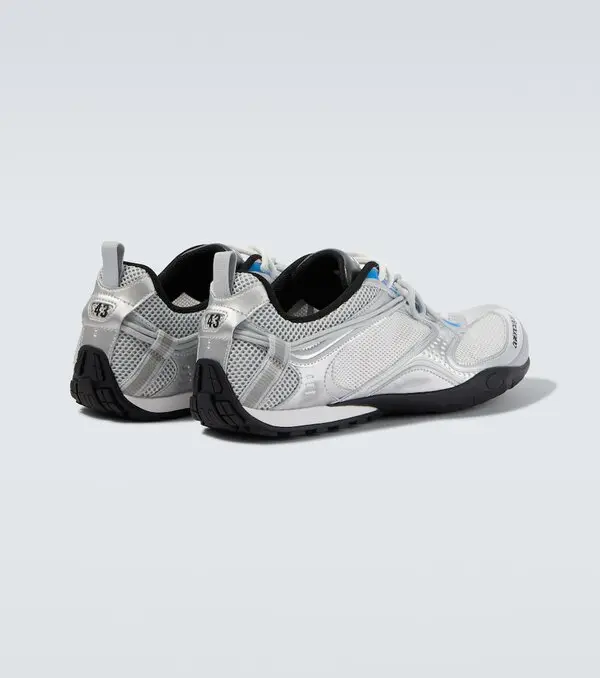 Balenciaga Radar Gradient Lines Sneakers - Silver