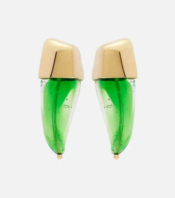 Bottega Veneta Prisma Glass Earrings - Gold