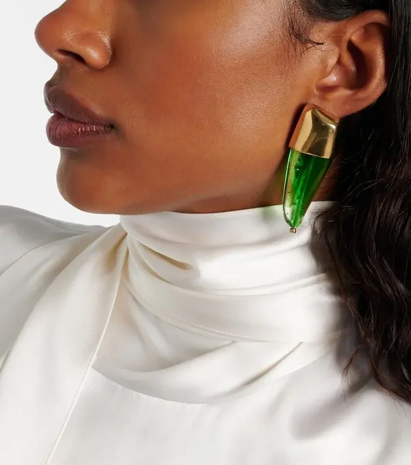 Bottega Veneta Prisma Glass Earrings - Gold