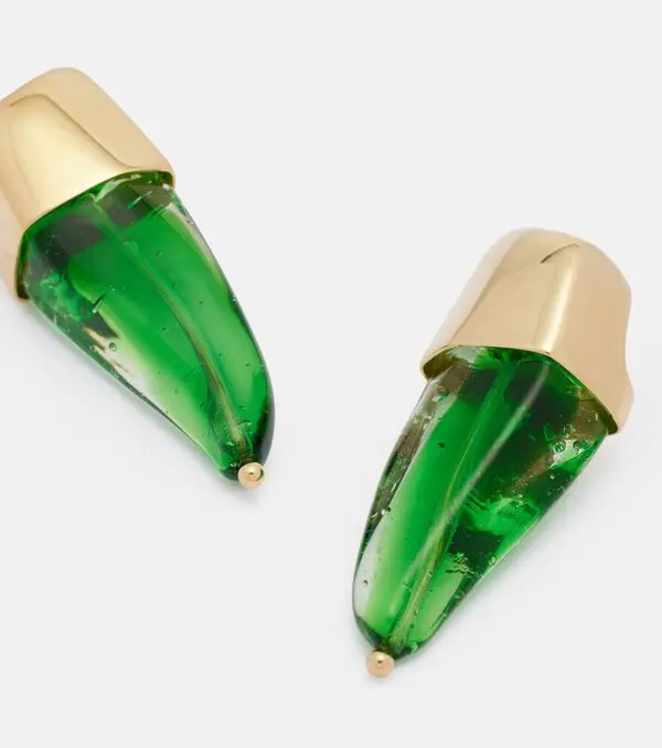 Bottega Veneta Prisma Glass Earrings - Gold