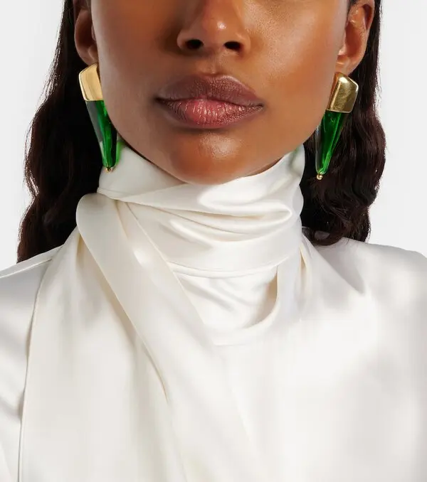 Bottega Veneta Prisma Glass Earrings - Gold