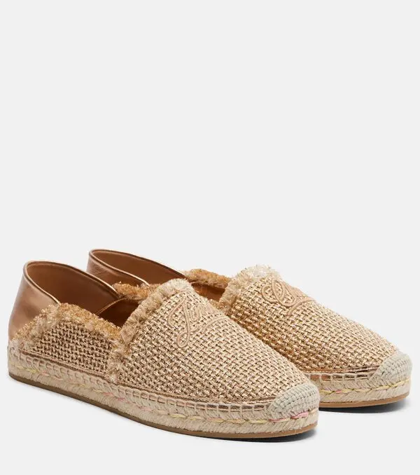 JIMMY CHOO Avi Woven Espadrilles - Gold