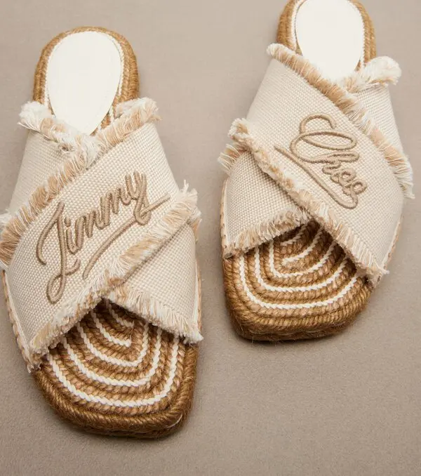 JIMMY CHOO Aciel Woven Espadrille Sandals
