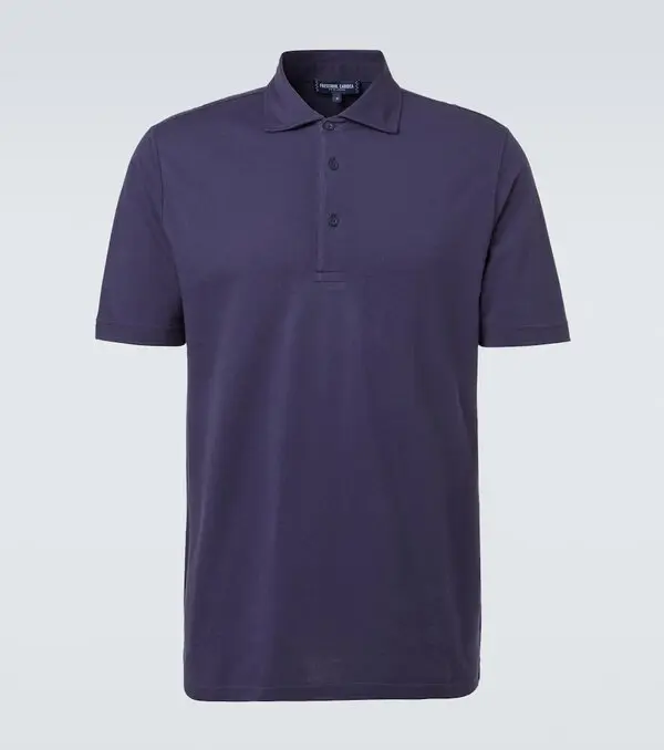 Frescobol Carioca Luca Cotton Piqué Polo Shirt - Blue