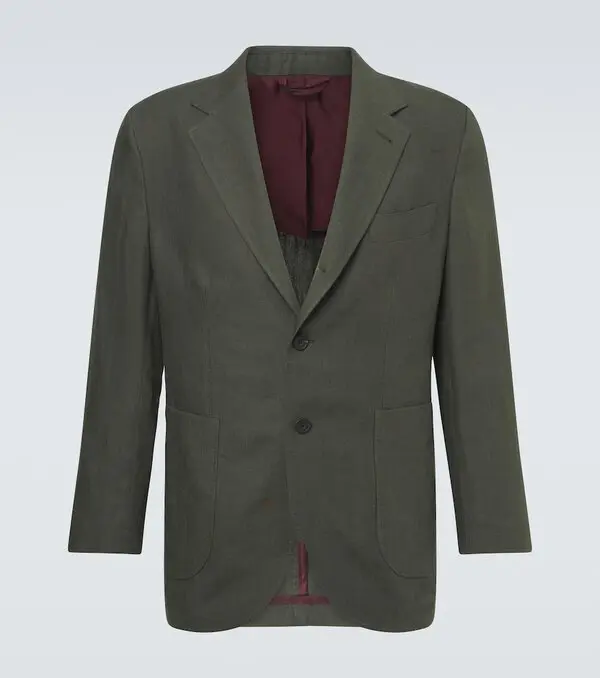 Rubinacci Single-breasted Linen Blazer