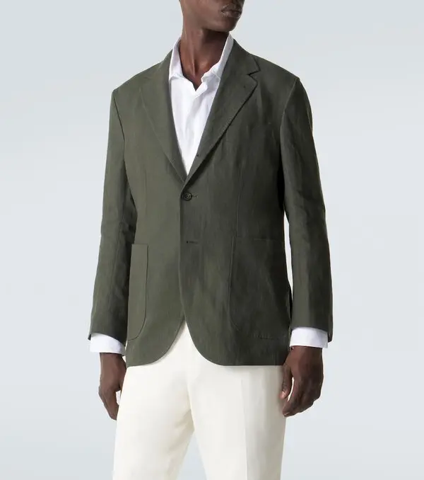 Rubinacci Single-breasted Linen Blazer