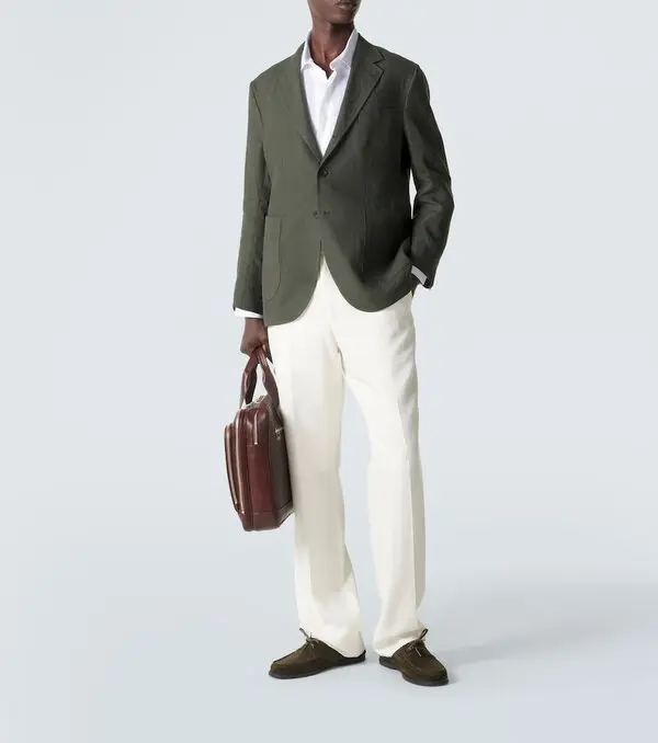 Rubinacci Single-breasted Linen Blazer