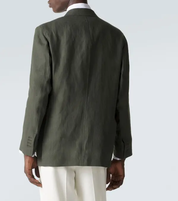 Rubinacci Single-breasted Linen Blazer