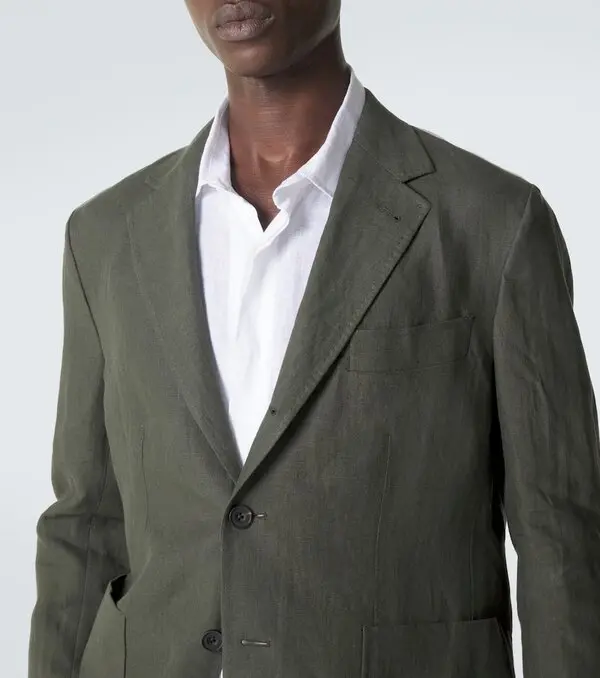 Rubinacci Single-breasted Linen Blazer