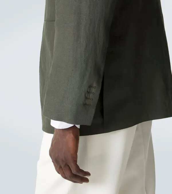 Rubinacci Single-breasted Linen Blazer