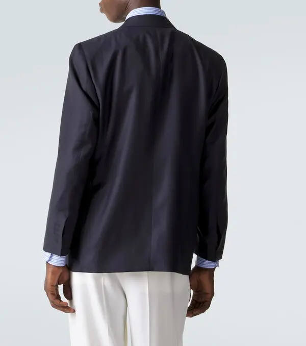 Rubinacci Single-breasted Virgin Wool Blazer - Blue