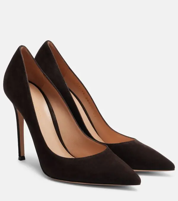 GIANVITO ROSSI Suede Pumps - Brown