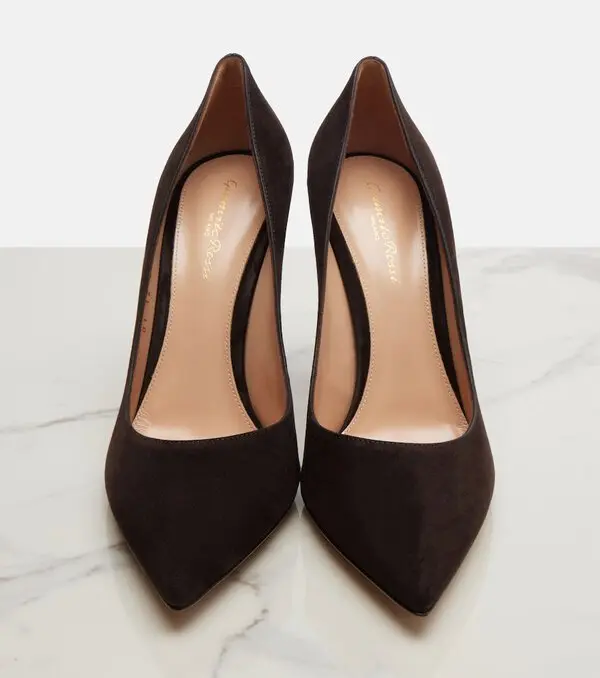 GIANVITO ROSSI Suede Pumps - Brown