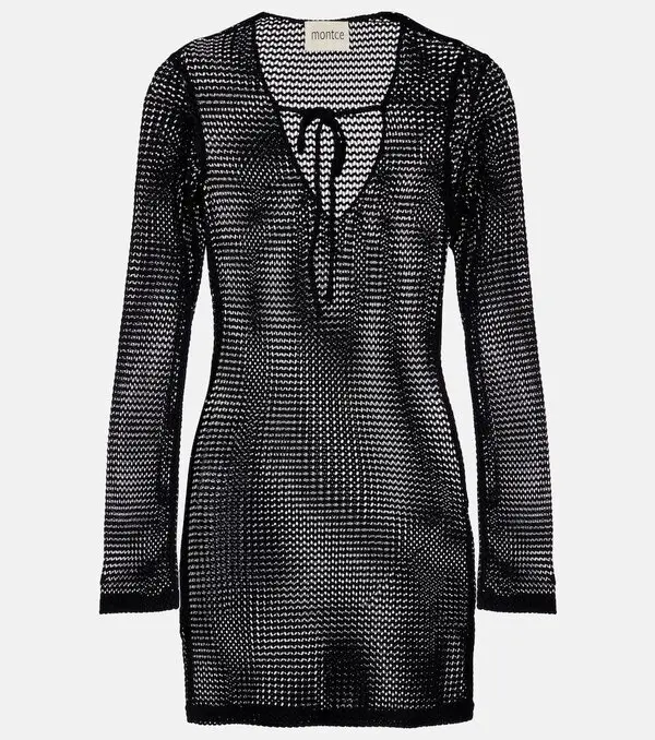 MONTCE Sophia Crochet Minidress - Black