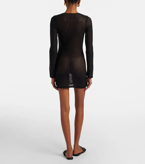 MONTCE Sophia Crochet Minidress - Black