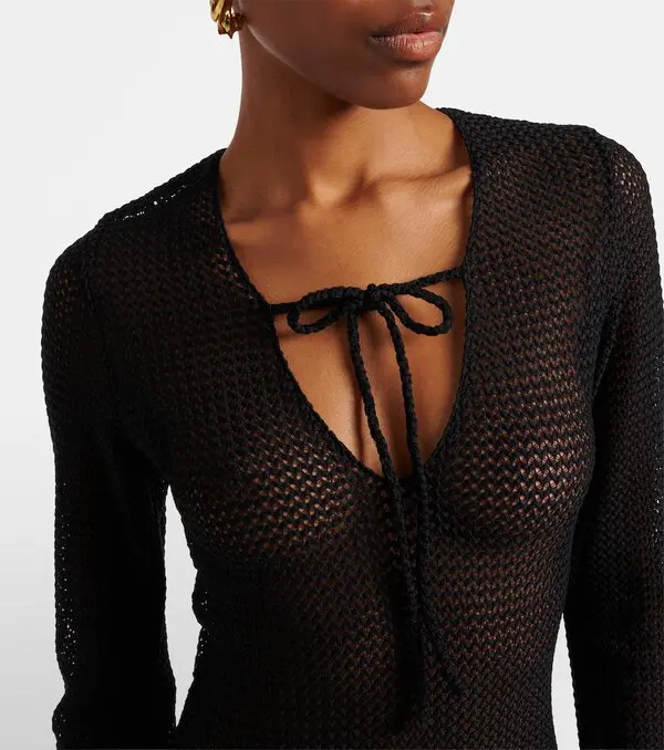MONTCE Sophia Crochet Minidress - Black