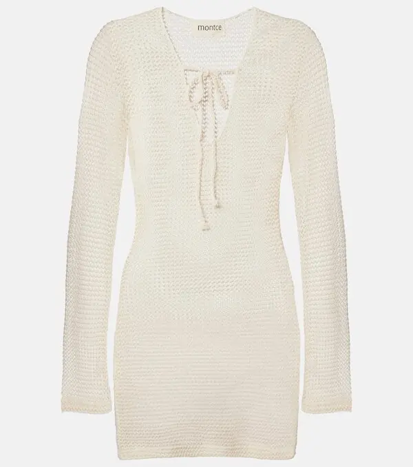 MONTCE Sophia Crochet Minidress - White