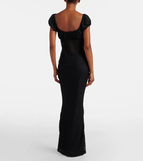 MONTCE Natalia Crochet Maxi Skirt - Black