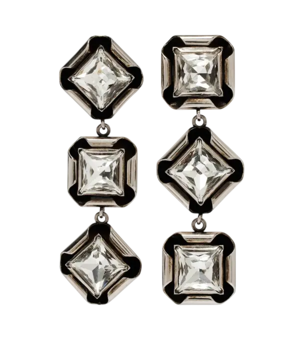 Givenchy Crystal-embellished Drop Earrings - Silver