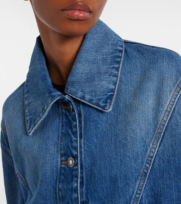 Givenchy Deconstructed Oversized Denim Jacket - Blue