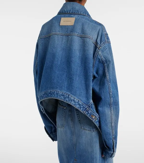 Givenchy Deconstructed Oversized Denim Jacket - Blue