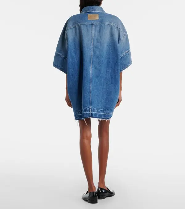 Givenchy Oversized Polo Denim Minidress