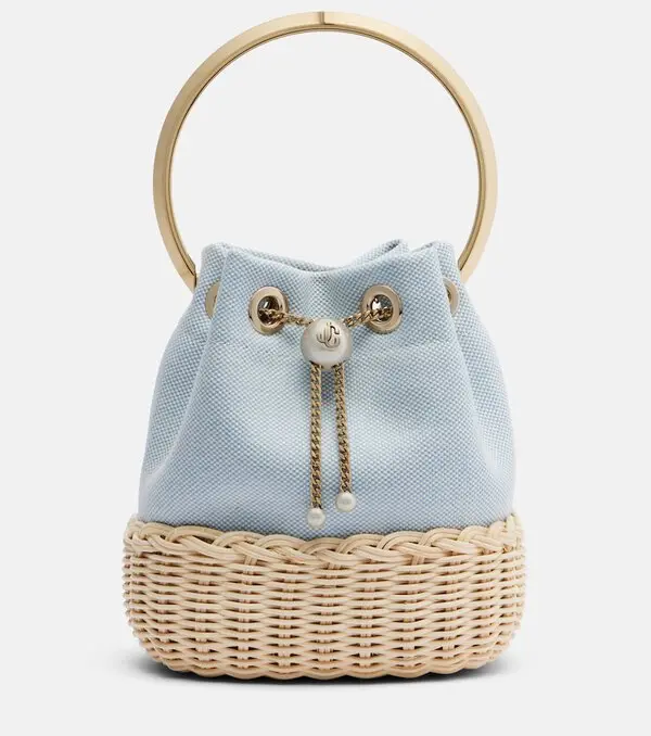 JIMMY CHOO Bon Bon Small Bucket Bag - Blue