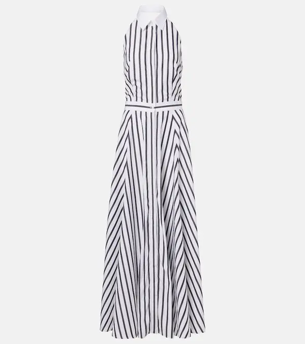 Ralph Lauren Eldred Striped Cotton Shirt Dress - White