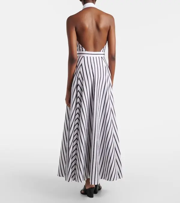 Ralph Lauren Eldred Striped Cotton Shirt Dress - White