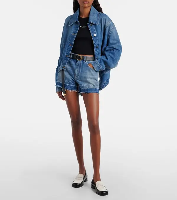 Givenchy Mid-rise Denim Shorts
