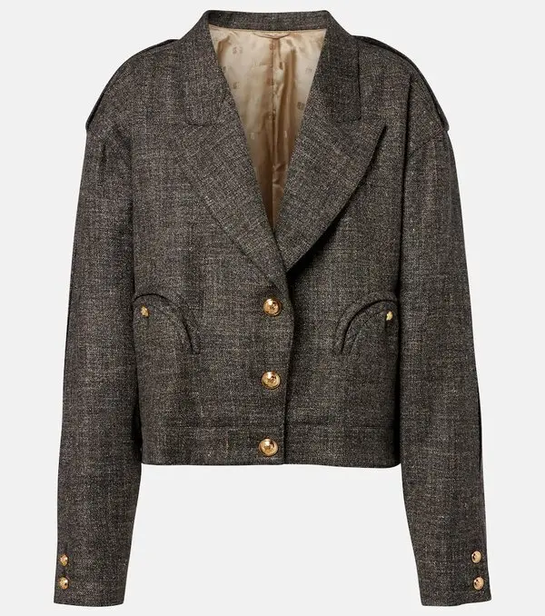 BLAZÉ MILANO Gloriana Charlotte Tweed Jacket - Grey