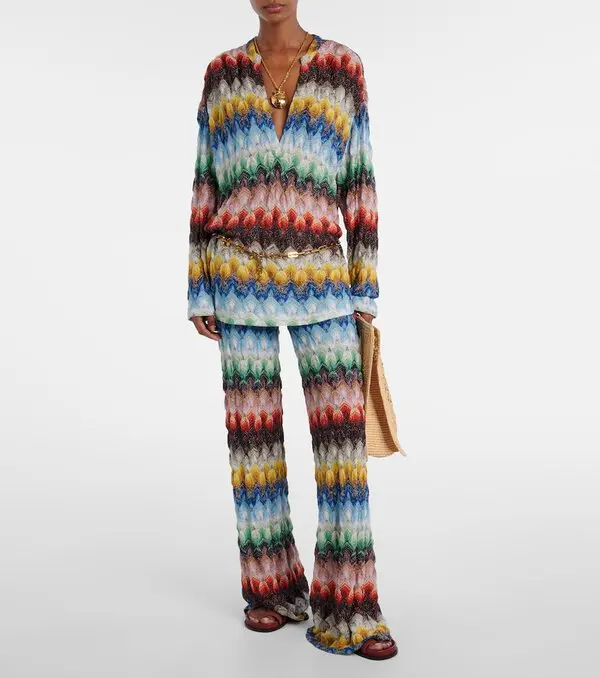Missoni Lamé Wide-leg Pants