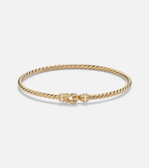 David Yurman Cablespira® Micro 18kt Bracelet With Diamonds - Gold