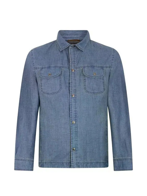 MOORER Buttoned Chest-pockets Shirt