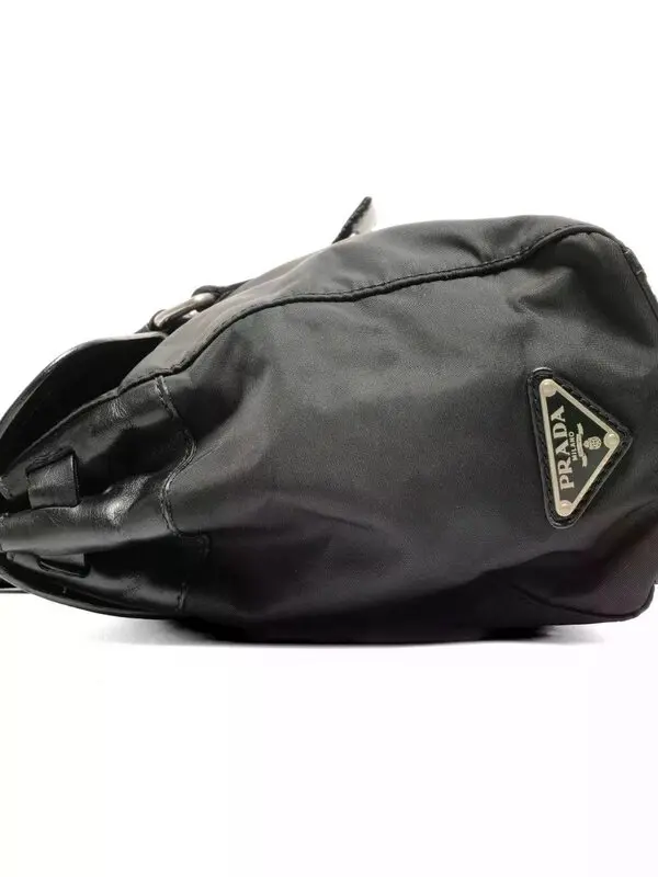 Prada 2000s Buckle Nylon Shoulder Bag