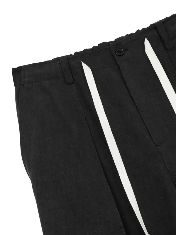 STUDIO TOMBOY Pintuck Drawstring Trousers - Black