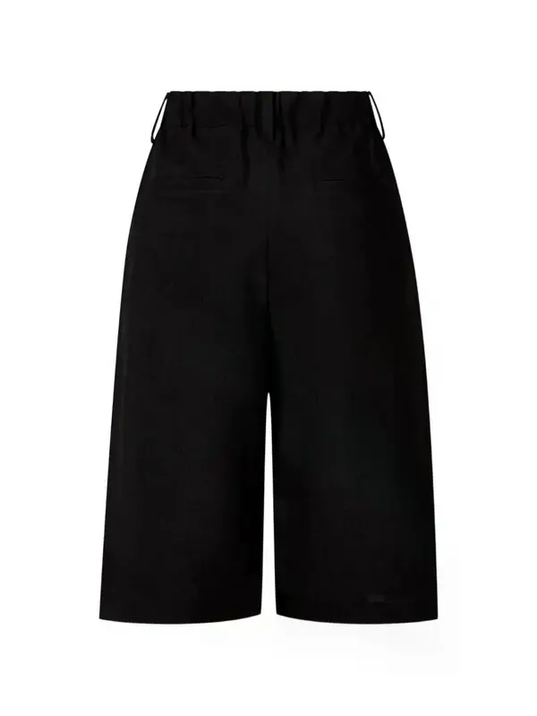 STUDIO TOMBOY Relaxed-fit Shorts With Elasticated Waist - Black