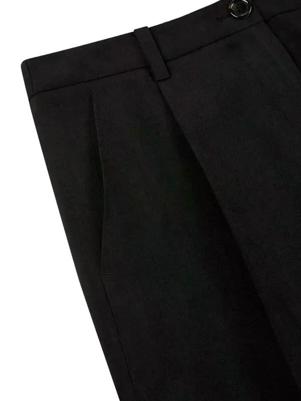 STUDIO TOMBOY Relaxed-fit Shorts With Elasticated Waist - Black